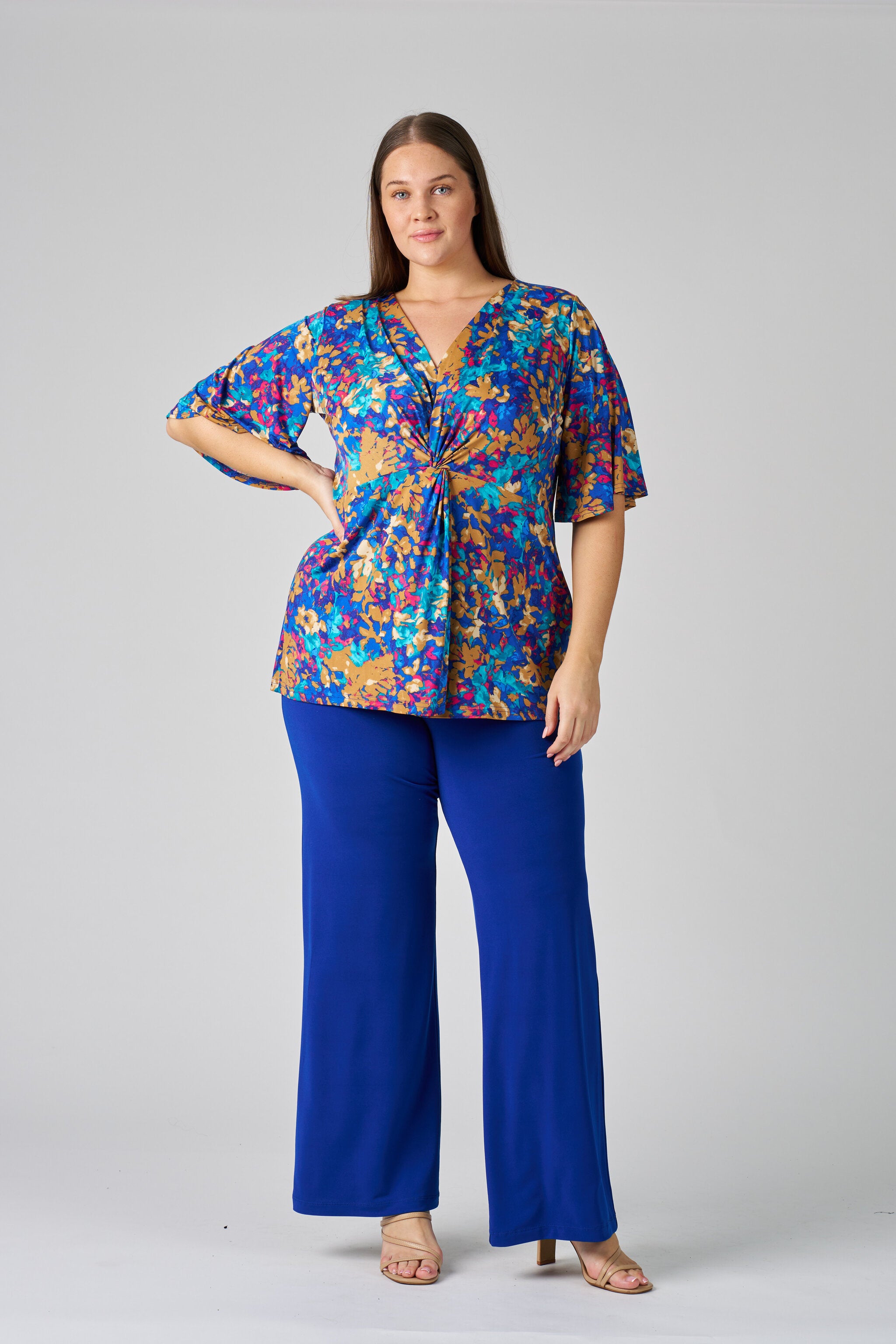 RTM3111-Printed Twist Top – J&M Fashions | 100% AUSTRALIAN-Made Women's ...